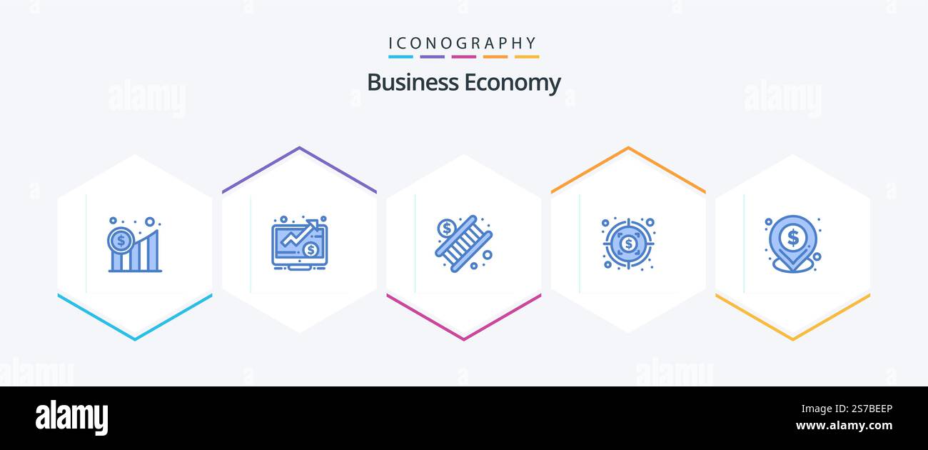 Economy 25 Blue icon pack including pin. dollar. banking. target. money ...