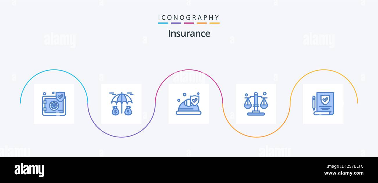 Insurance Blue 5 Icon Pack Including . paper. insurance. insurance ...