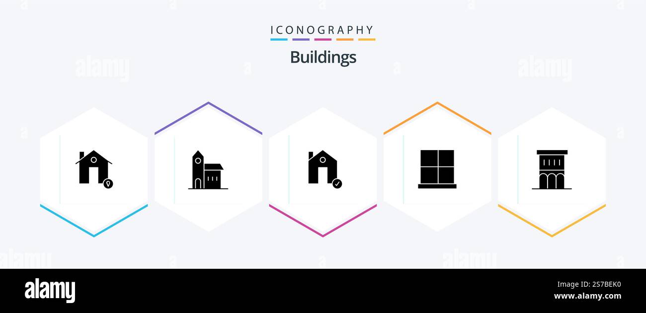 Buildings 25 Glyph icon pack including gate. buildings. historic. house ...