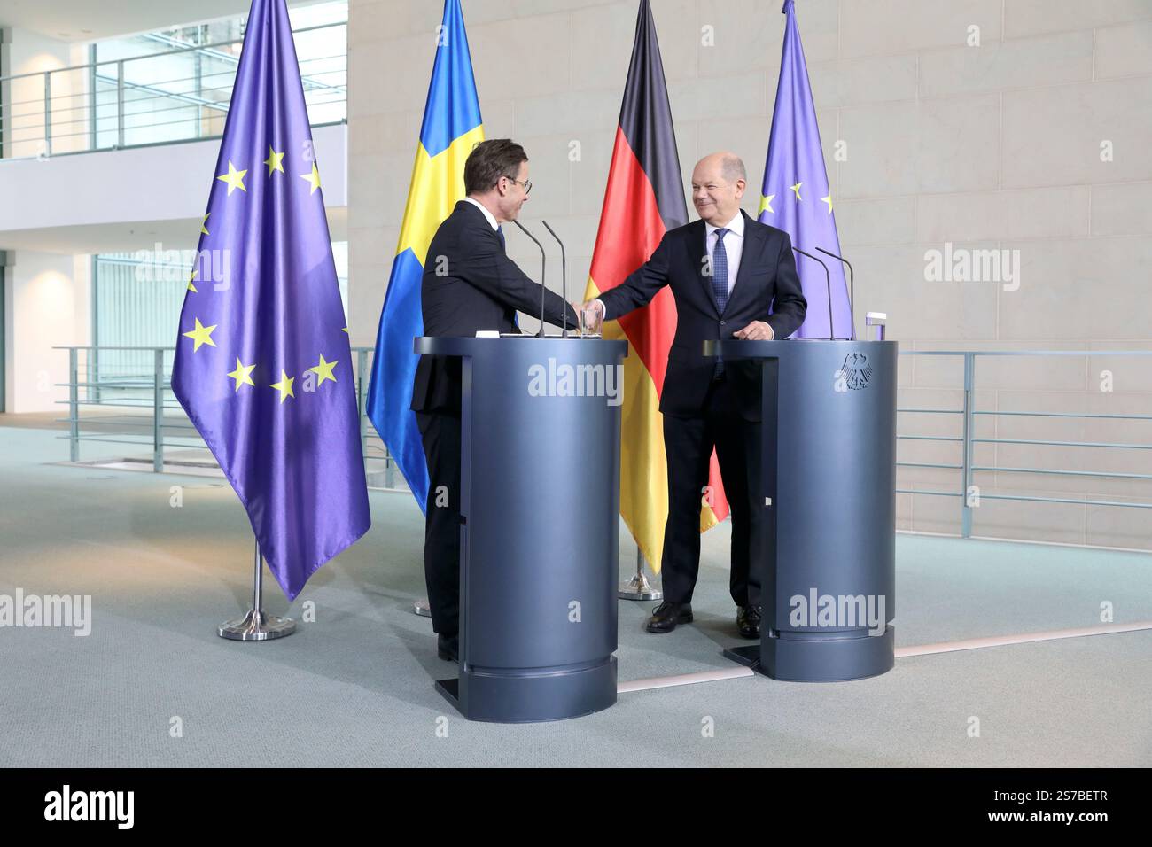 Berlin, Germany, January 17, 2025. German Chancellor Olaf Scholz ...