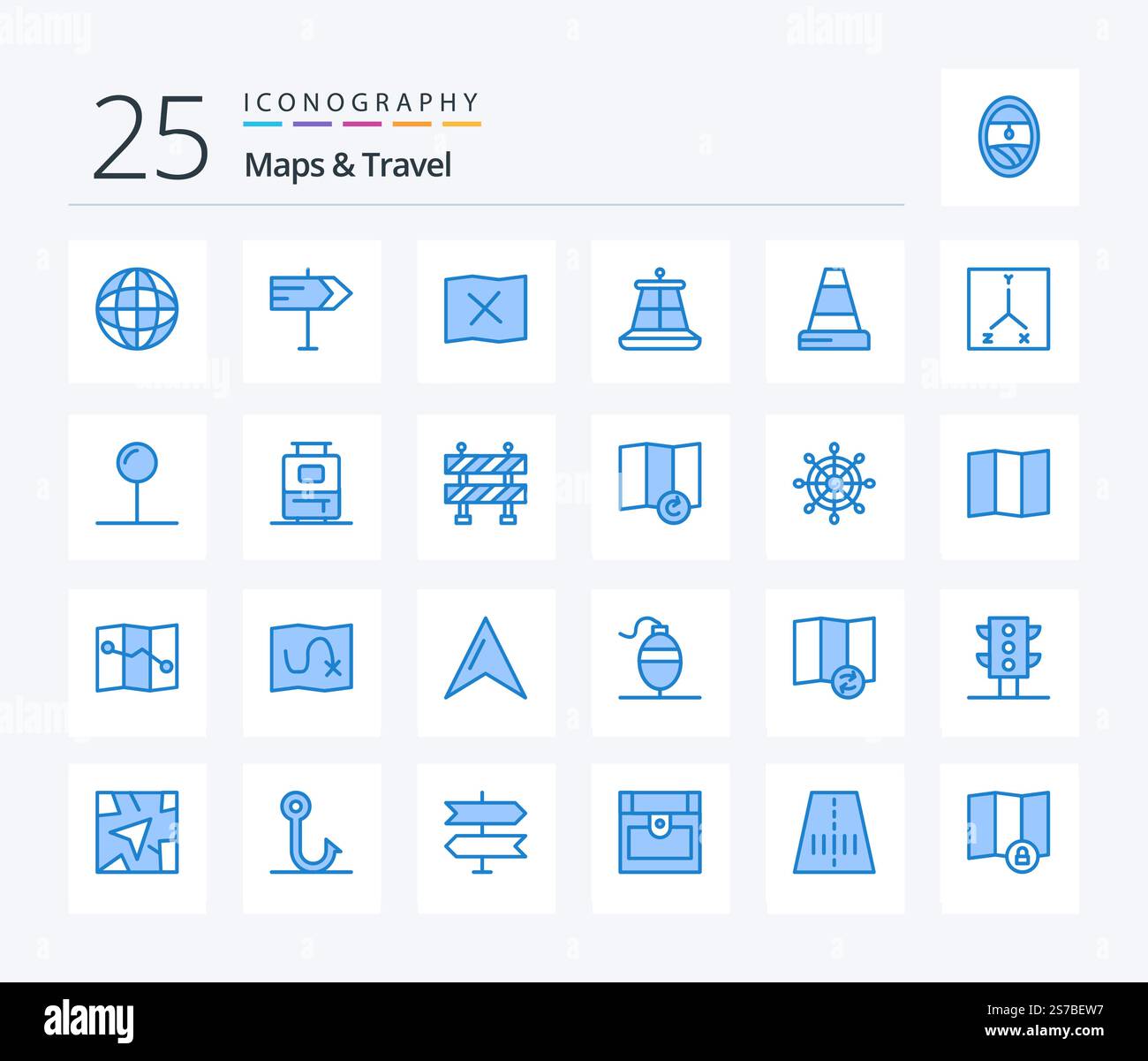 Maps & Travel 25 Blue Color icon pack including coordinate. location ...