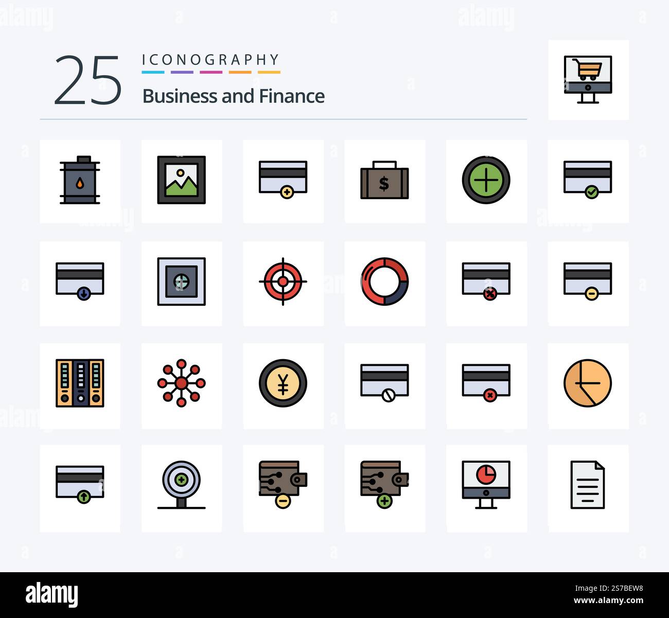 Finance 25 Line Filled icon pack including finance. money. finance ...