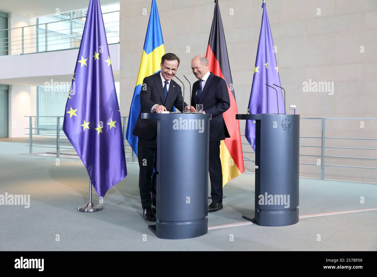 Berlin, Germany, January 17, 2025. German Chancellor Olaf Scholz ...