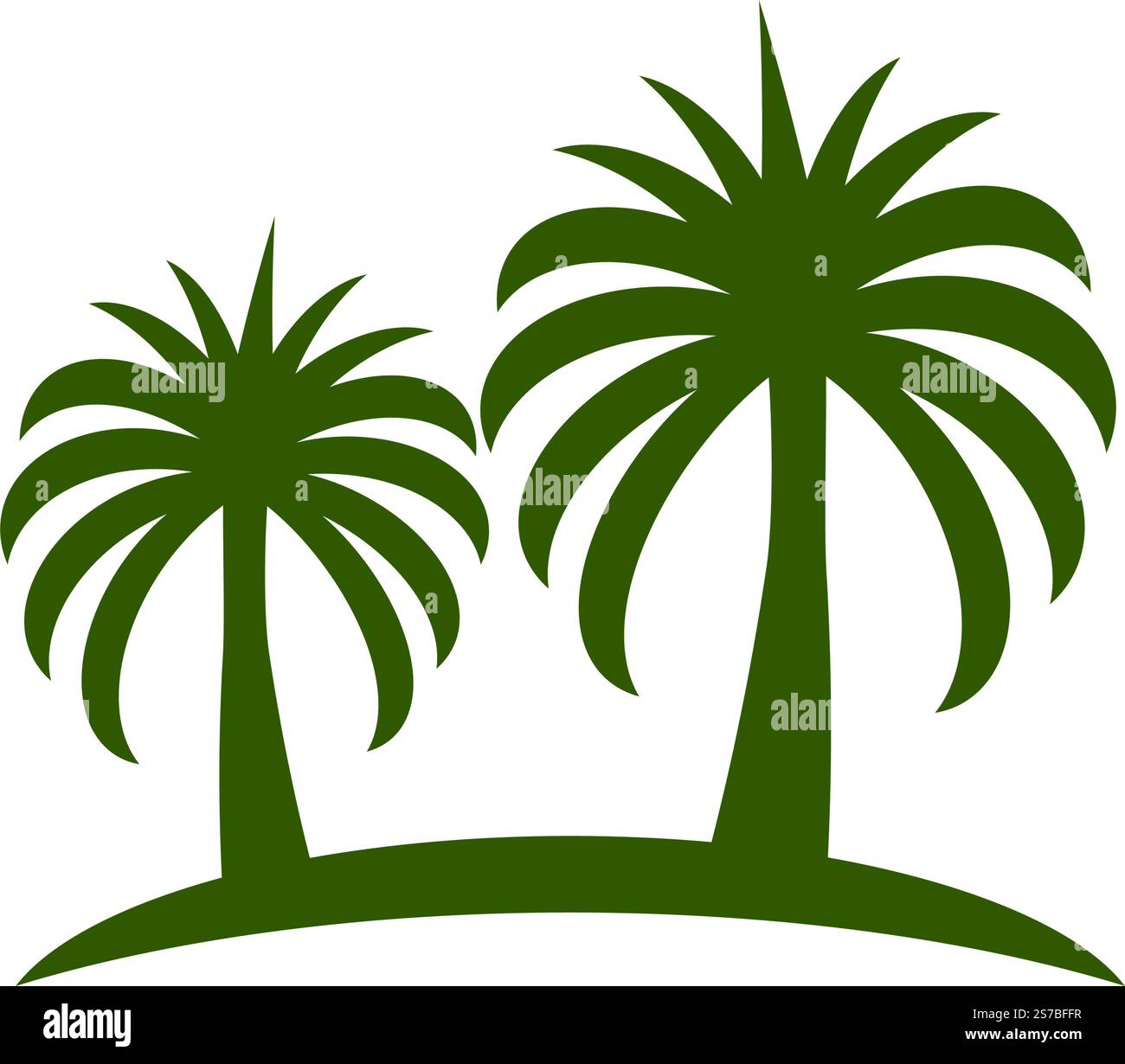 Date tree palm logo vector illustration flat design Stock Vector Image ...