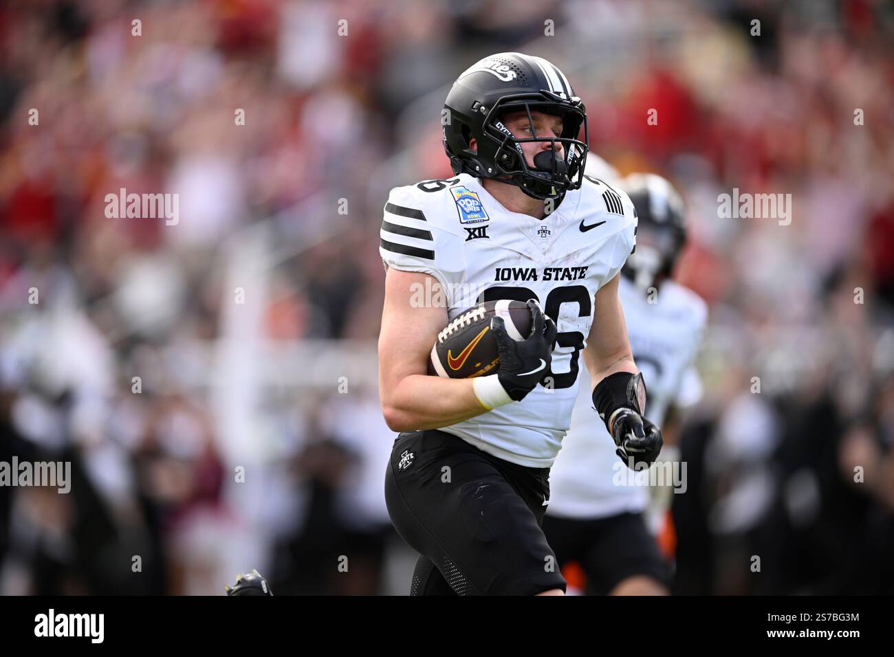 Iowa State running back Carson Hansen (26) scores a touchdown on a 30 ...