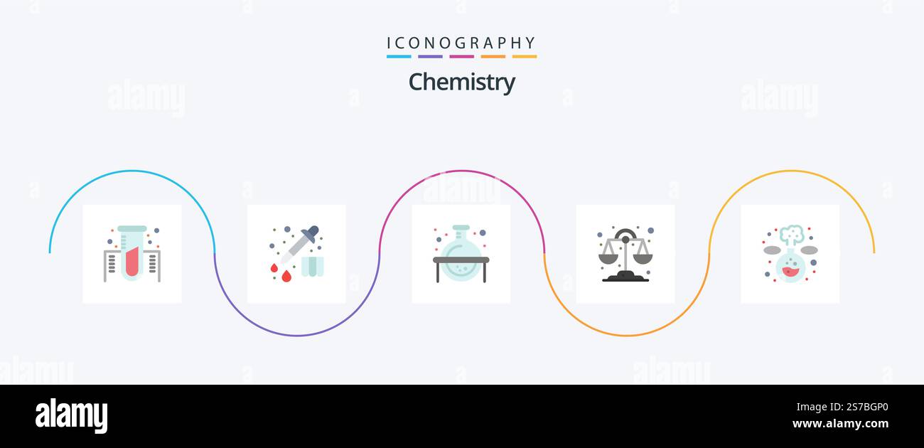 Chemistry Flat 5 Icon Pack Including . experiment. flask. chemistry ...