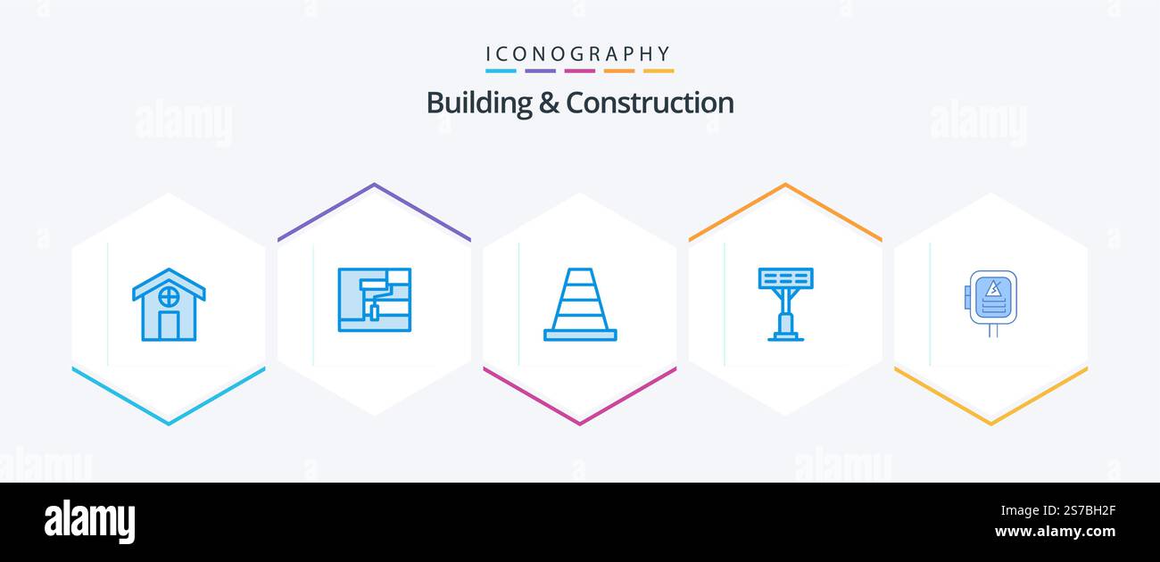 Building And Construction 25 Blue icon pack including . power ...