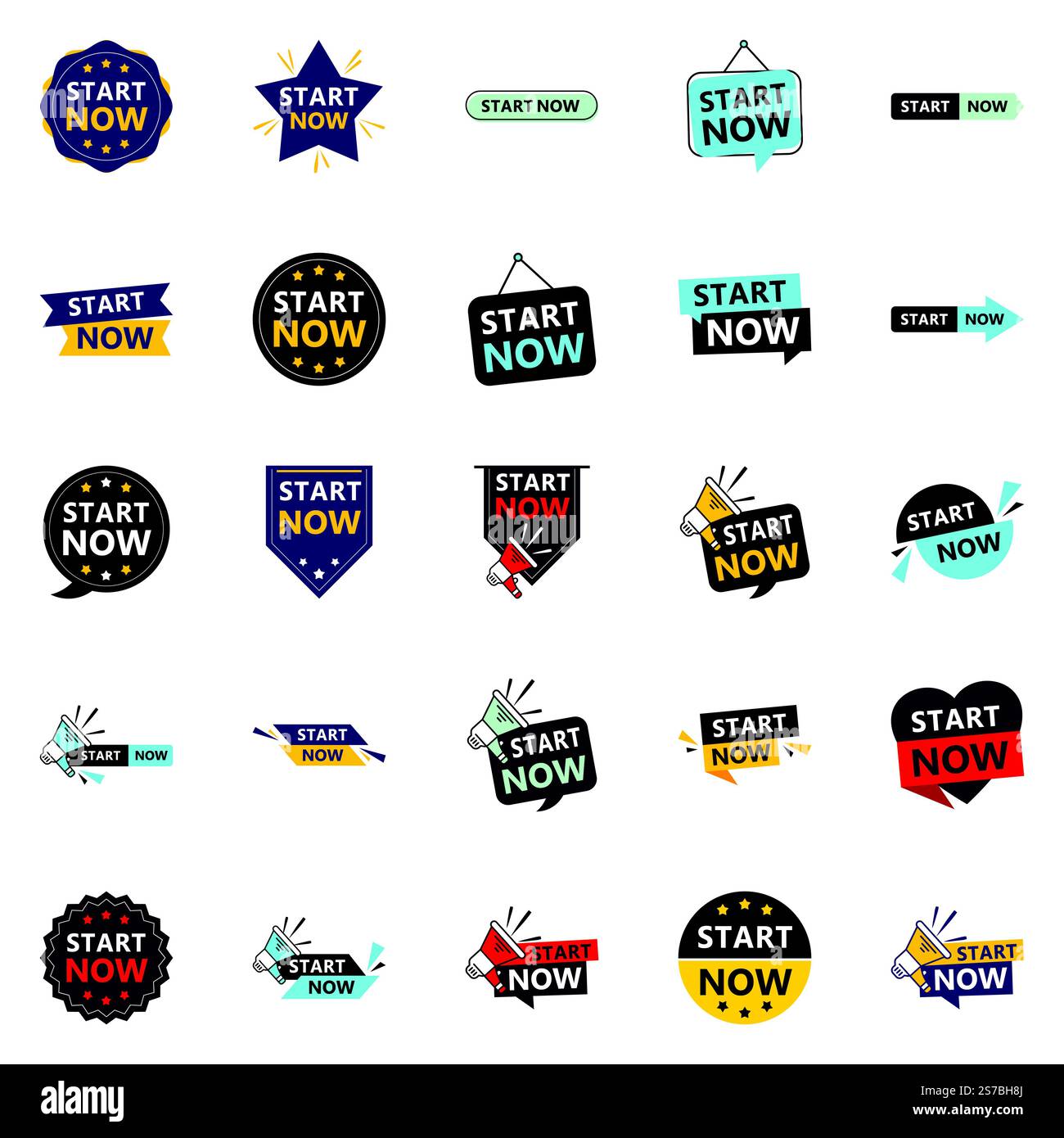 Start Now 25 Fresh Typographic Designs for an updated call to action ...