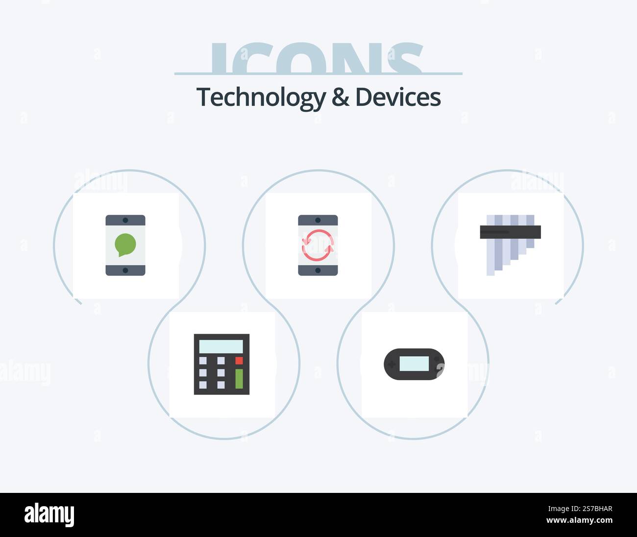 Devices Flat Icon Pack 5 Icon Design. flute. devices. communication ...