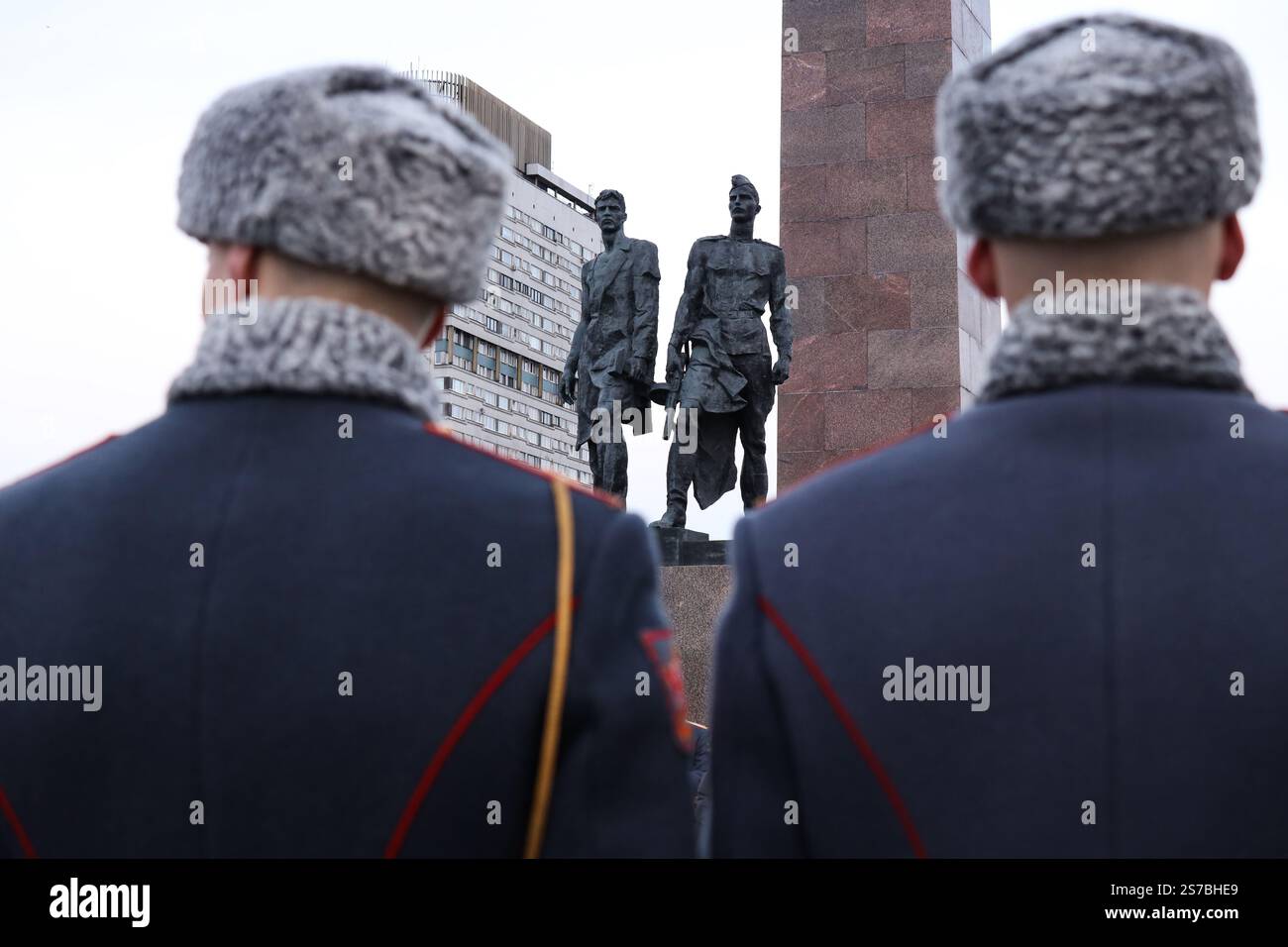 Servicemen of the honor guard company seen during a rehearsal of the ...