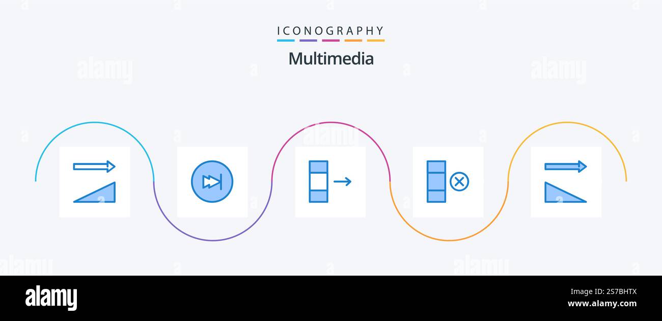 Multimedia Blue 5 Icon Pack Including . sorting. data. sort. row Stock ...