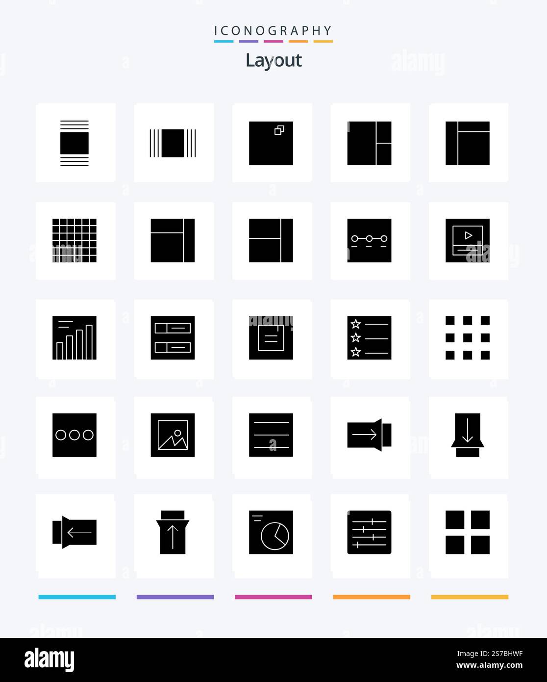 Creative Layout 25 Glyph Solid Black icon pack Such As profiles ...