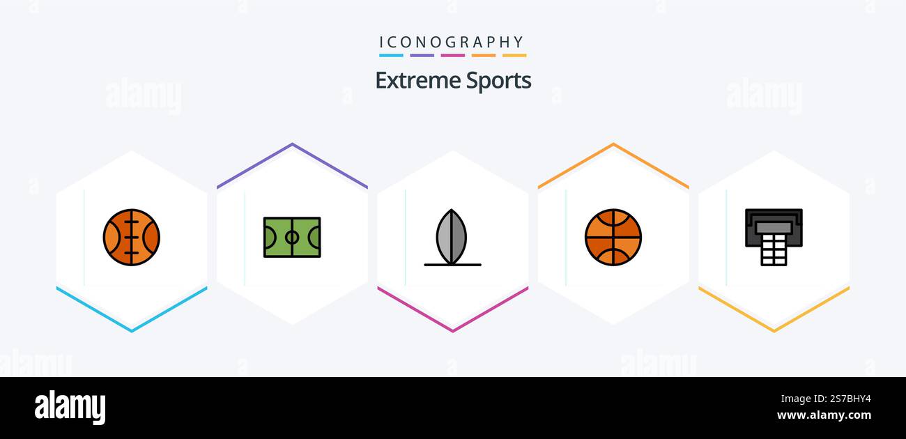 Sport 25 FilledLine icon pack including . basketball Stock Vector Image ...