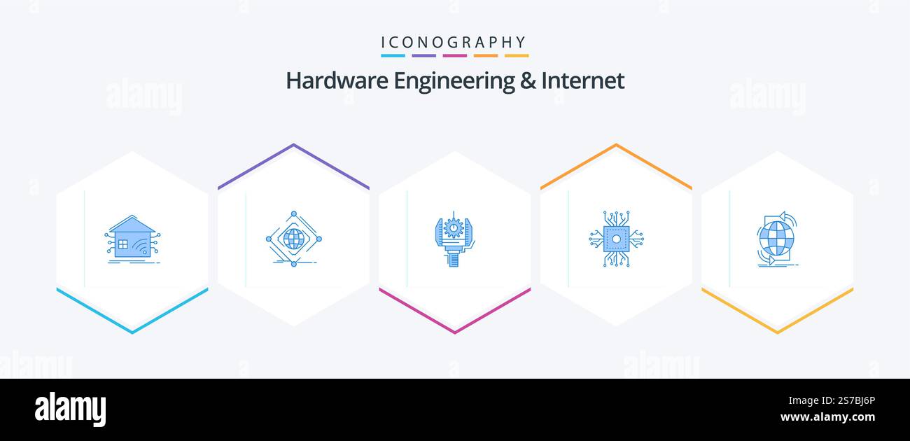 Hardware Engineering And Internet 25 Blue icon pack including microchip ...