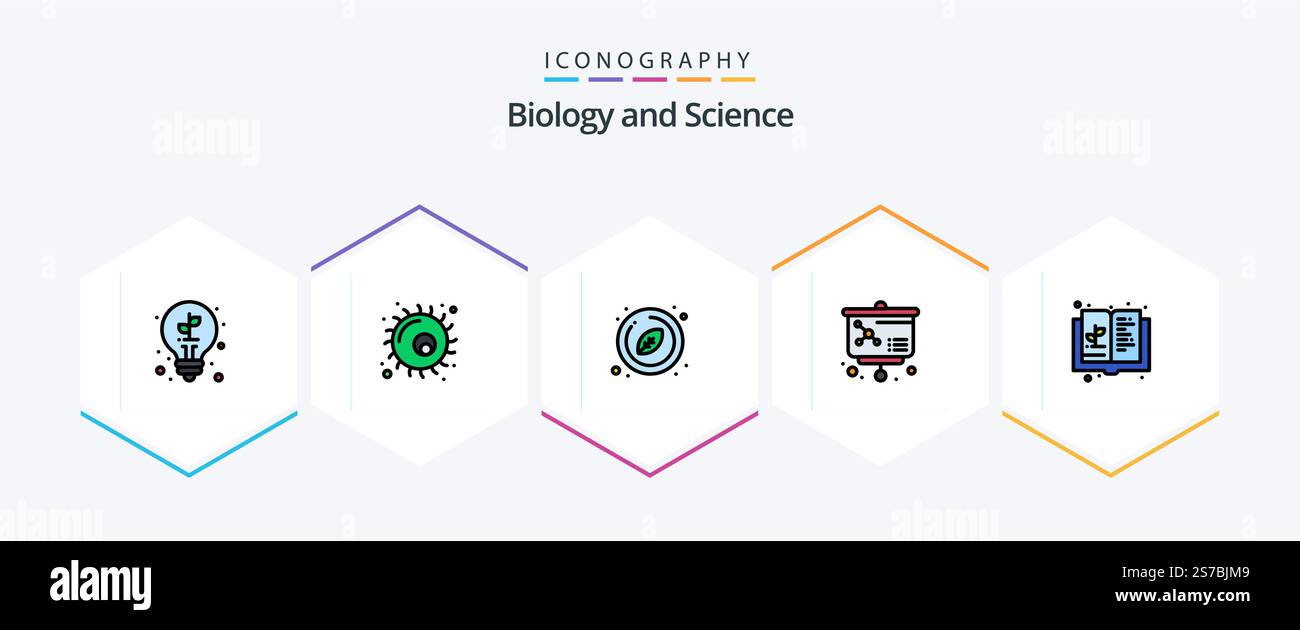 Biology 25 FilledLine icon pack including expand. book. circle ...