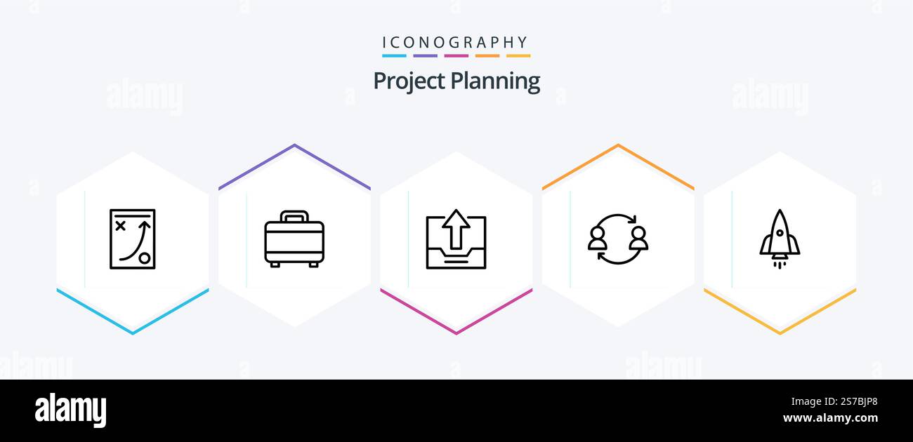 Project Planing 25 Line icon pack including user. replace. cabinet ...
