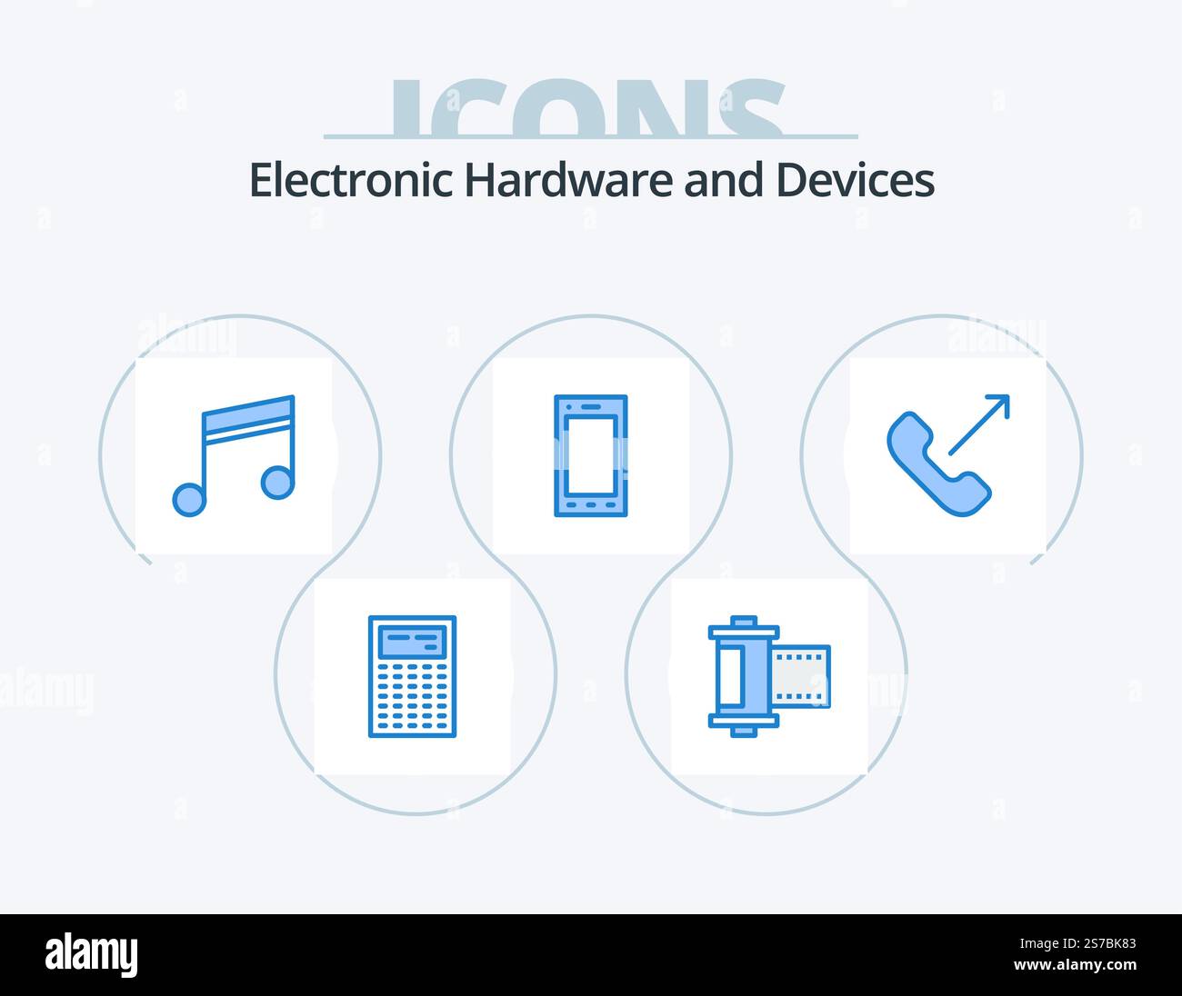 Devices Blue Icon Pack 5 Icon Design. incoming. tablet. album. phone ...