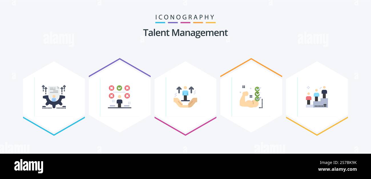 Talent Management 25 Flat icon pack including training. gym. user ...