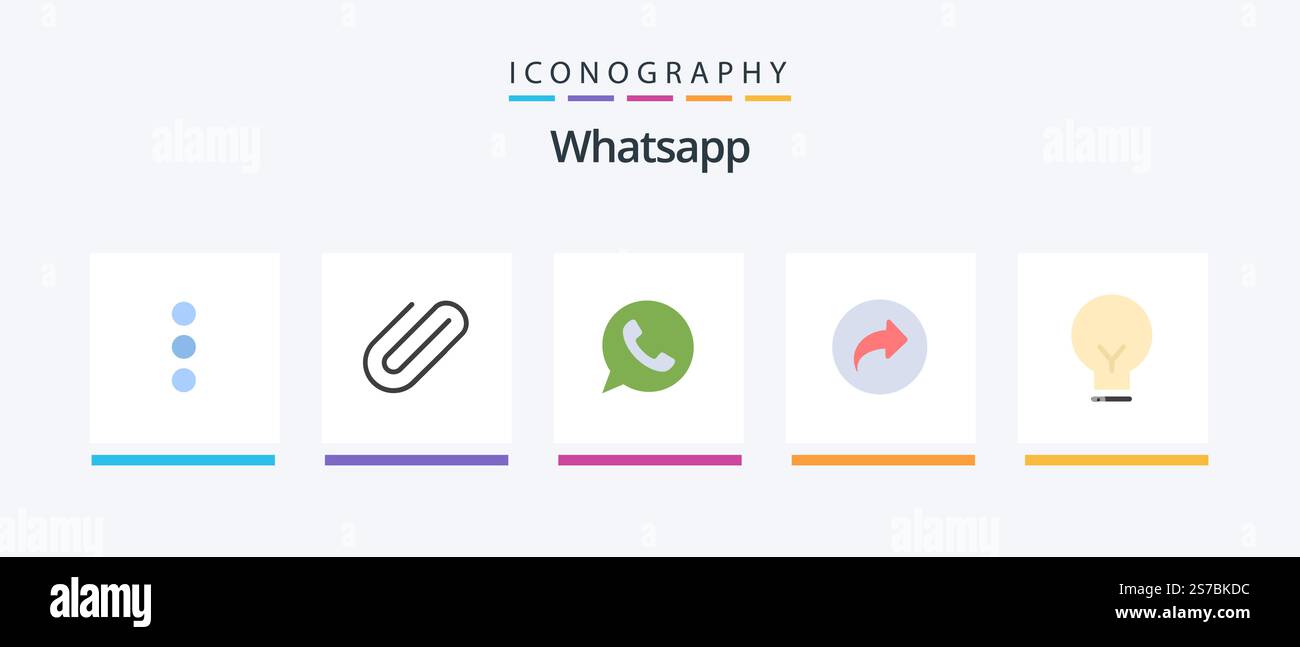Whatsapp Flat 5 Icon Pack Including basic. light. chat. ui. arrow. Creative Icons Design Stock ...