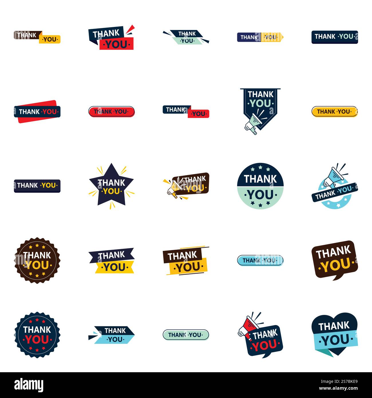 Thankyou 25 Professional Vector Icons for saying thank you Stock Vector ...