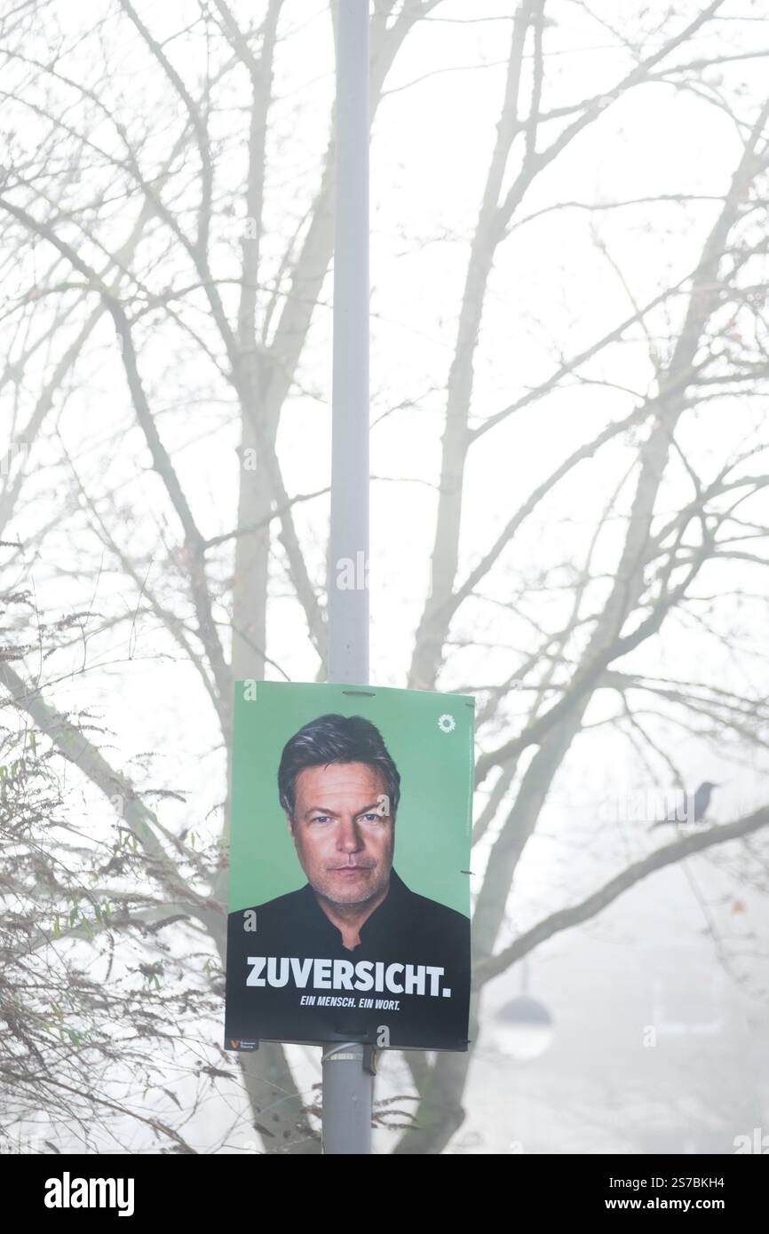 Election poster of Buendnis 90 Die Gruenen with the portrait of Robert ...