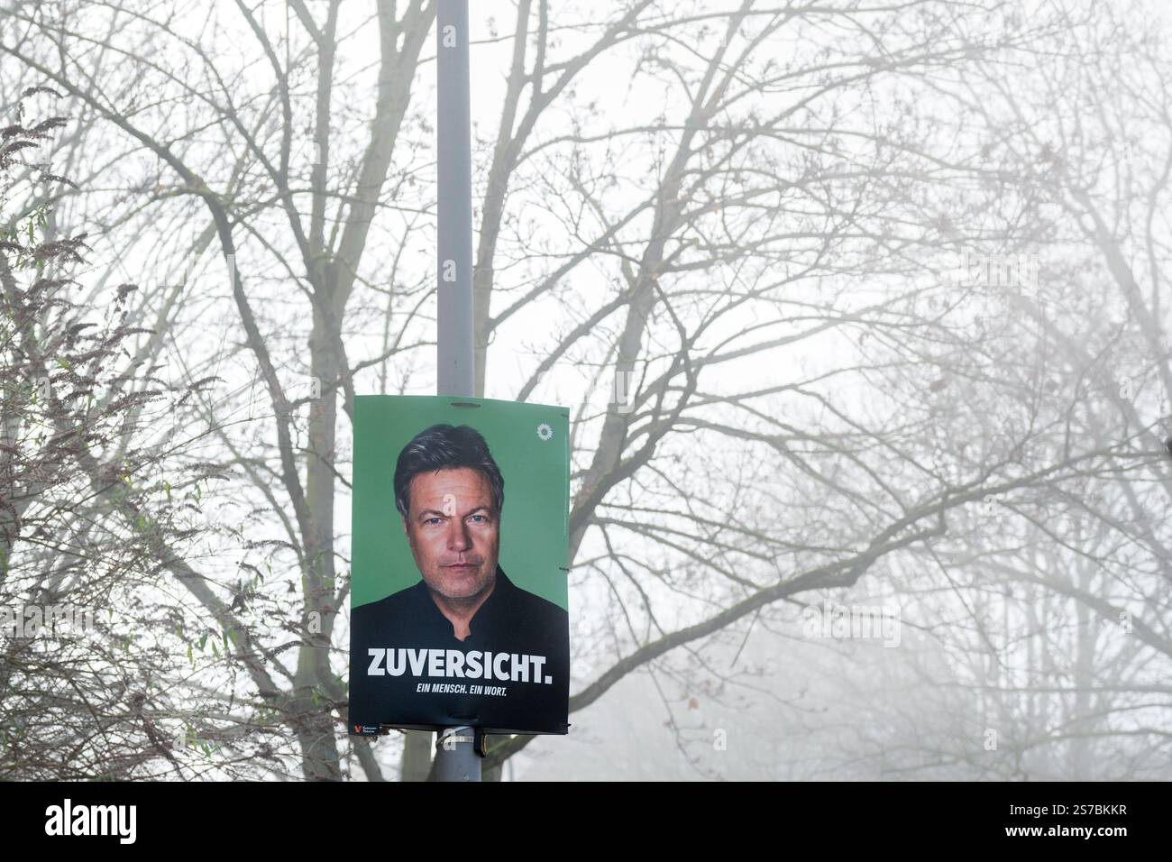 Election poster of Buendnis 90 Die Gruenen with the portrait of Robert ...