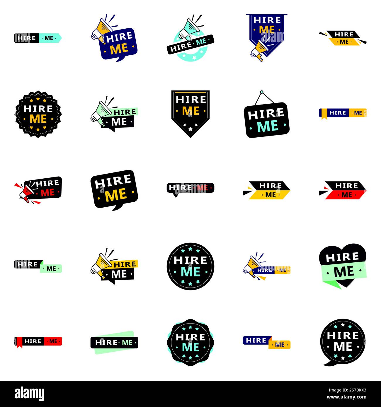 25 Professional Hire Me Banners to Get You Noticed Stock Vector Image ...