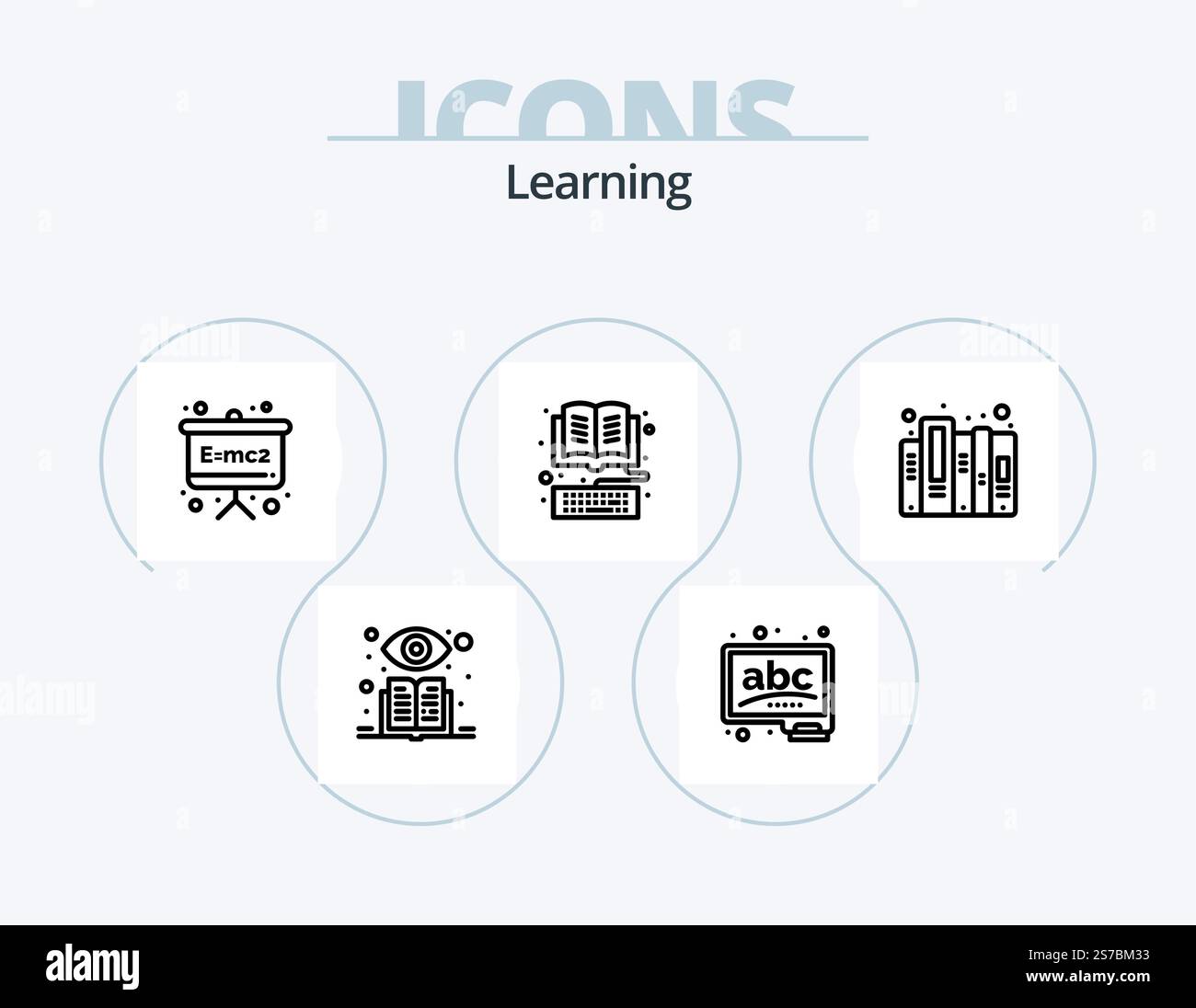 Learning Line Icon Pack 5 Icon Design. revision. lamp. tips. book. list ...