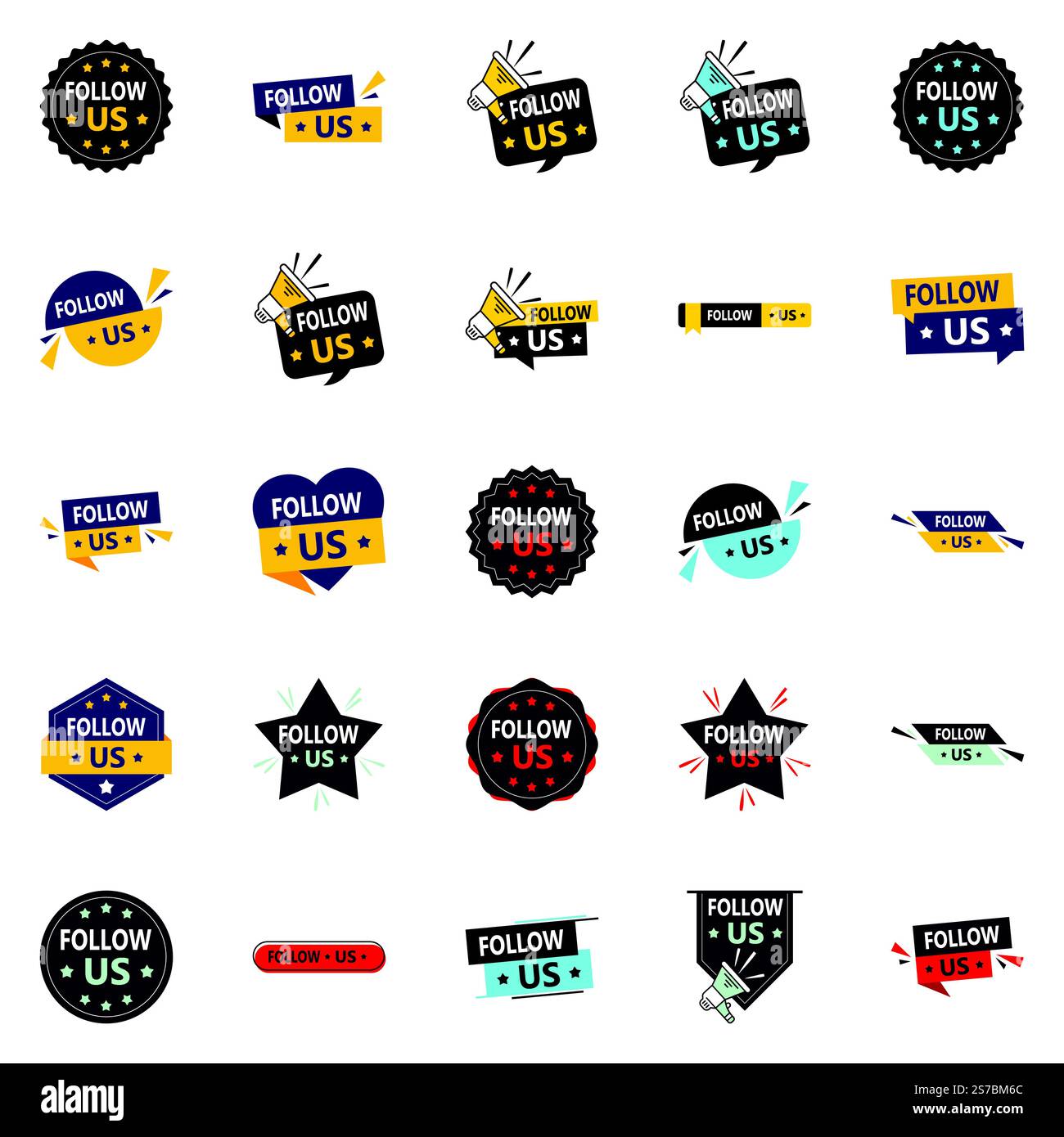 25 Impactful Follow Us Graphic Elements for Facebook and Instagram ...