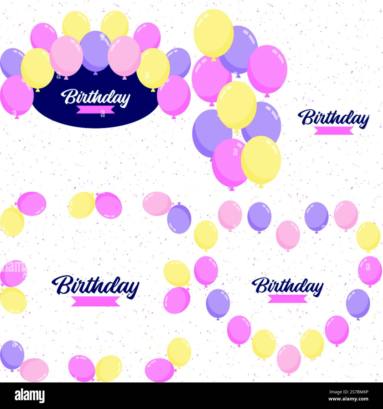 Elegant golden. blue. silver. and white balloon and cloth bunting party ...