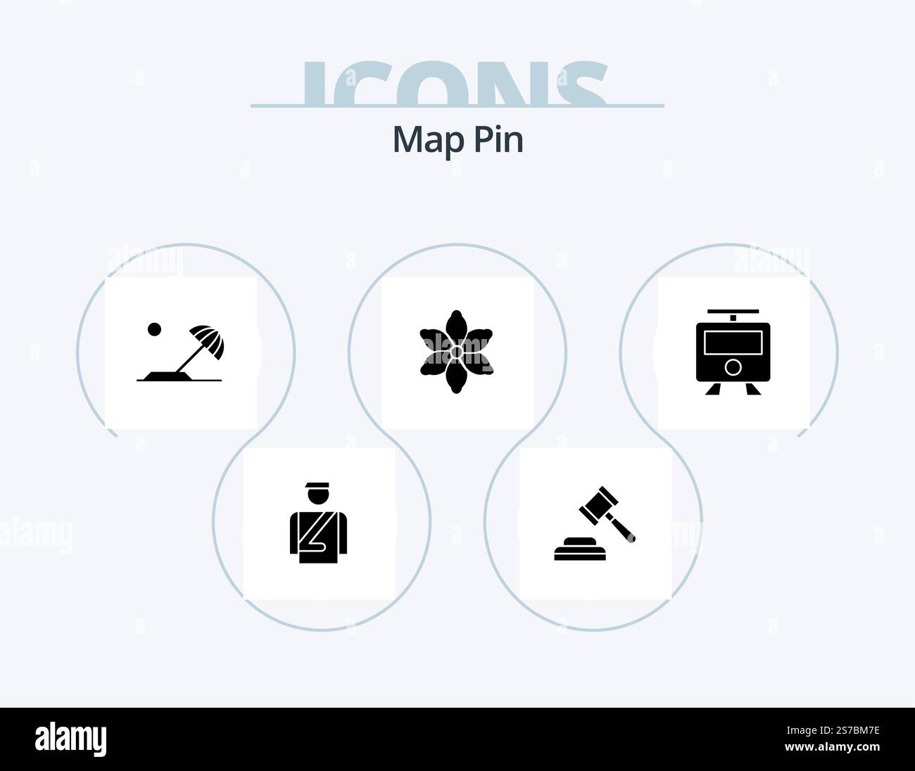Map Pin Glyph Icon Pack 5 Icon Design. train. railway. destination ...