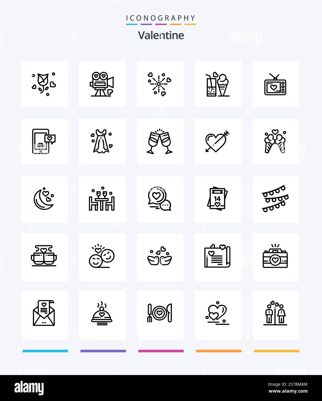 Creative Valentine 25 OutLine icon pack Such As love. valentines. love ...