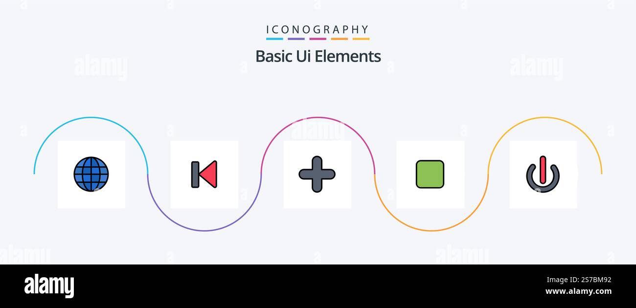 Basic Ui Elements Line Filled Flat 5 Icon Pack Including off. unchecked ...