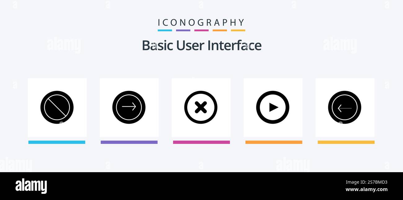 Basic Glyph 5 Icon Pack Including back. set. navigation. play. basic ...
