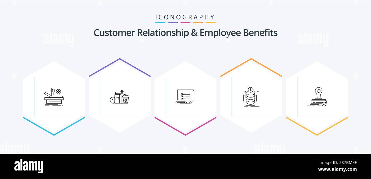Customer Relationship And Employee Benefits 25 Line icon pack including ...