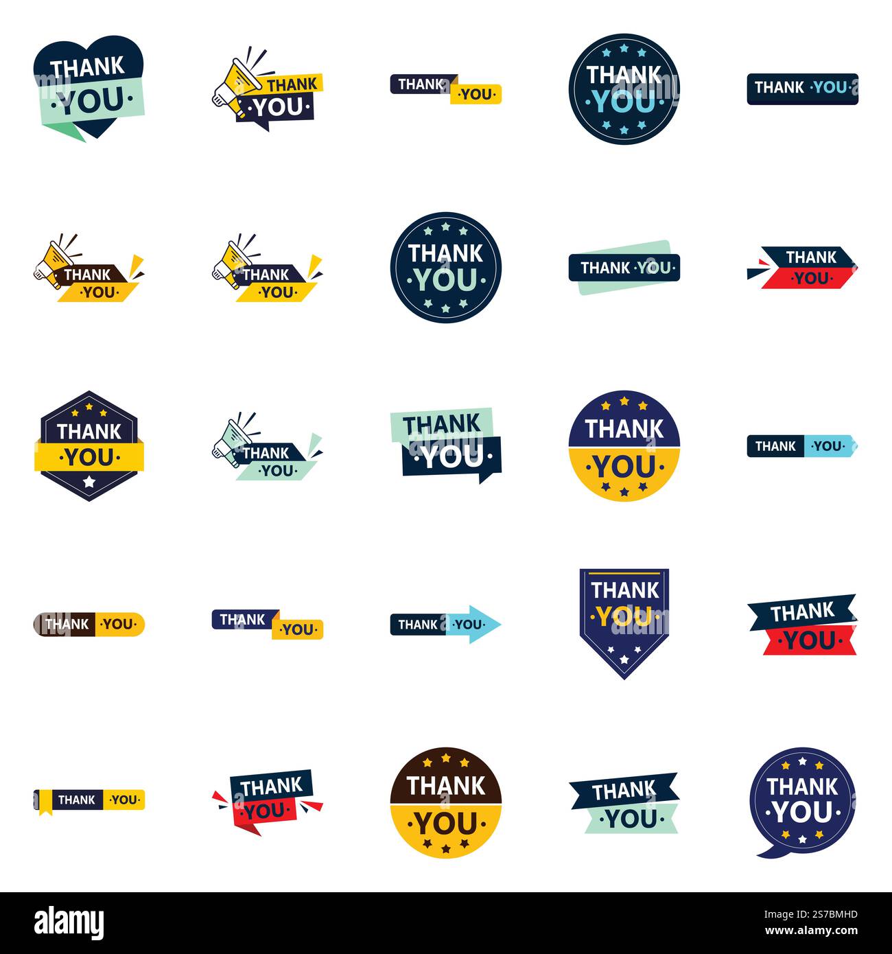 25 Heartwarming Vector Designs to Say Thank You Stock Vector Image ...