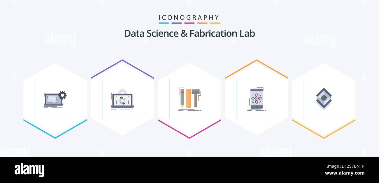 Data Science And Fabrication Lab 25 Flat icon pack including mobile ...