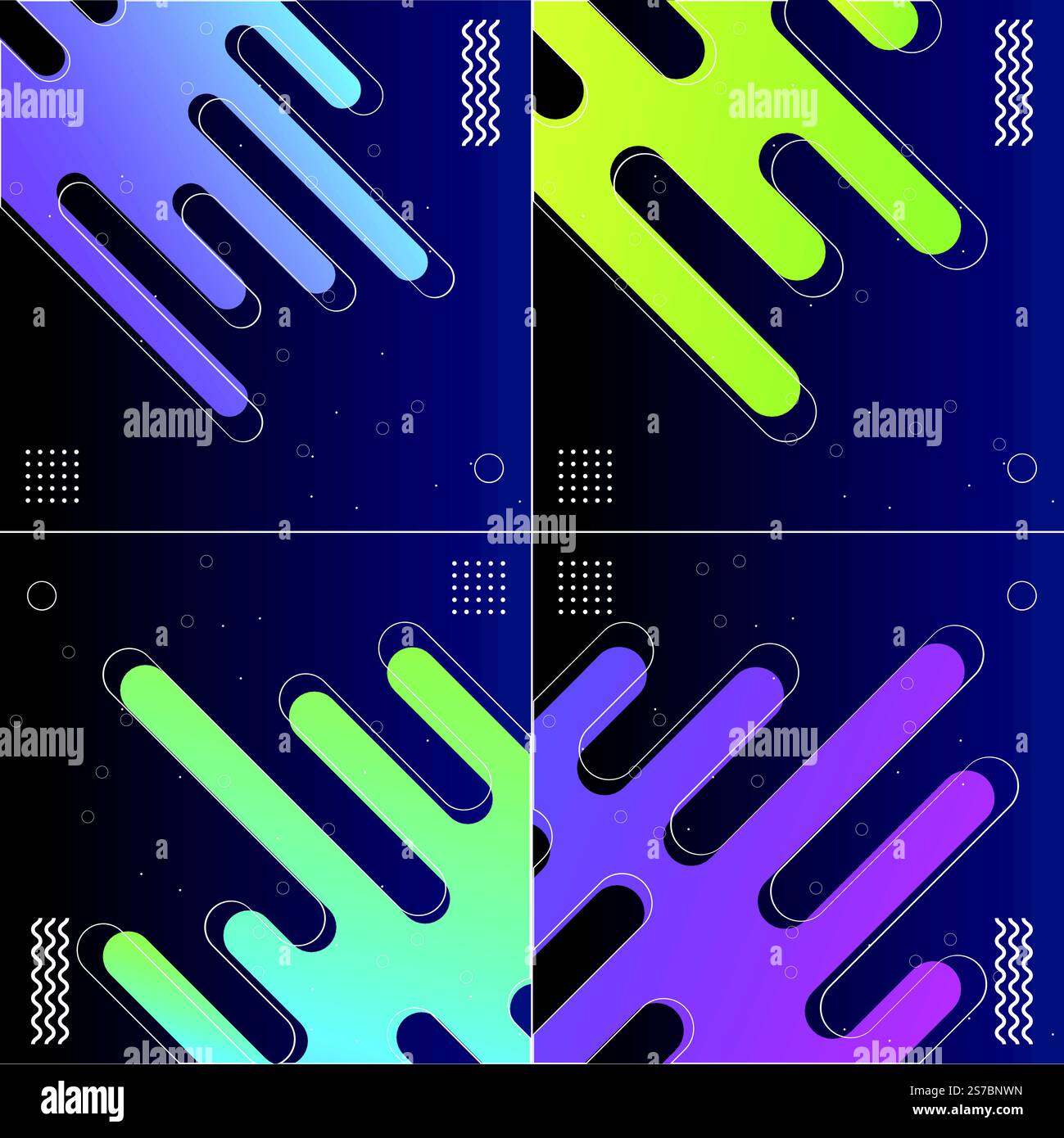 Cool and Modern Abstract Gradient Shape Designs Stock Vector Image ...