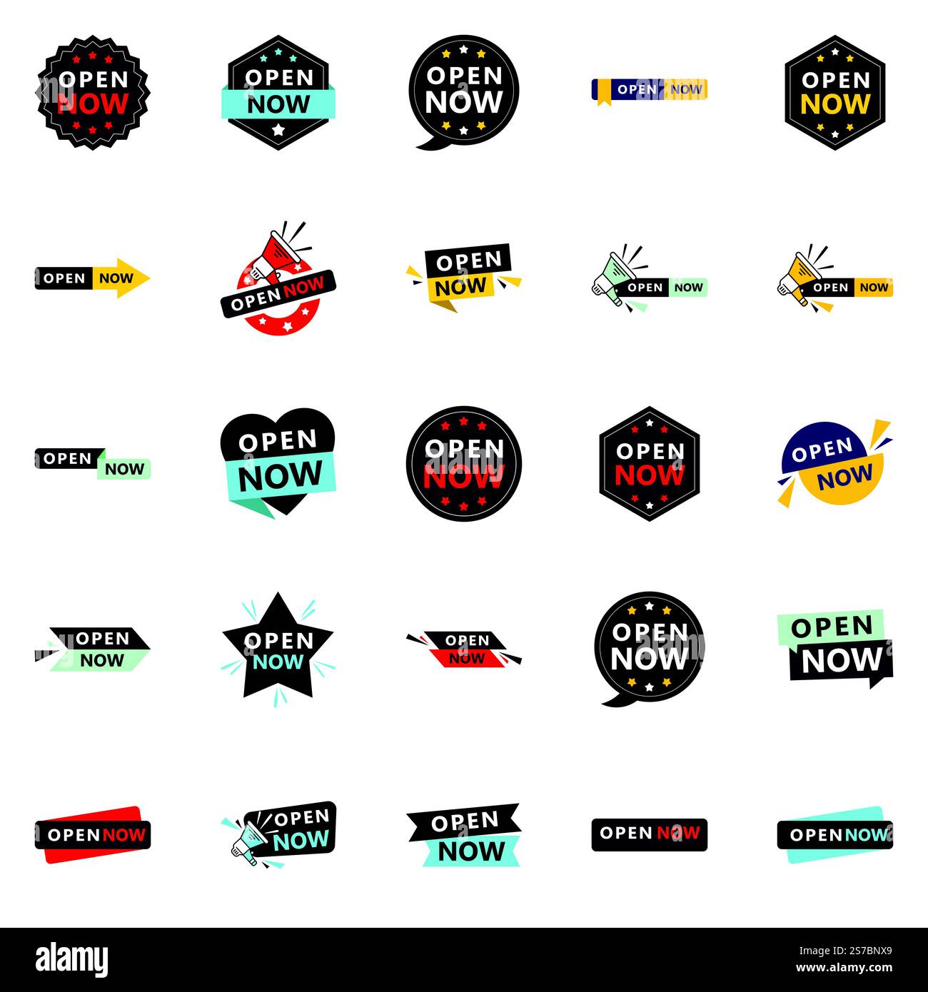 25 Open Now Templates to Attract Customers Stock Vector Image & Art - Alamy