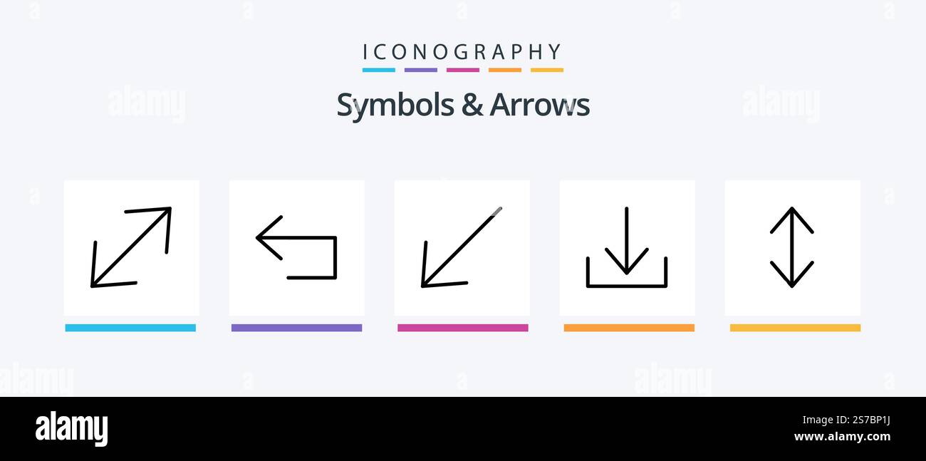 Symbols and Arrows Line Filled 5 Icon Pack Including . arrow. scale ...
