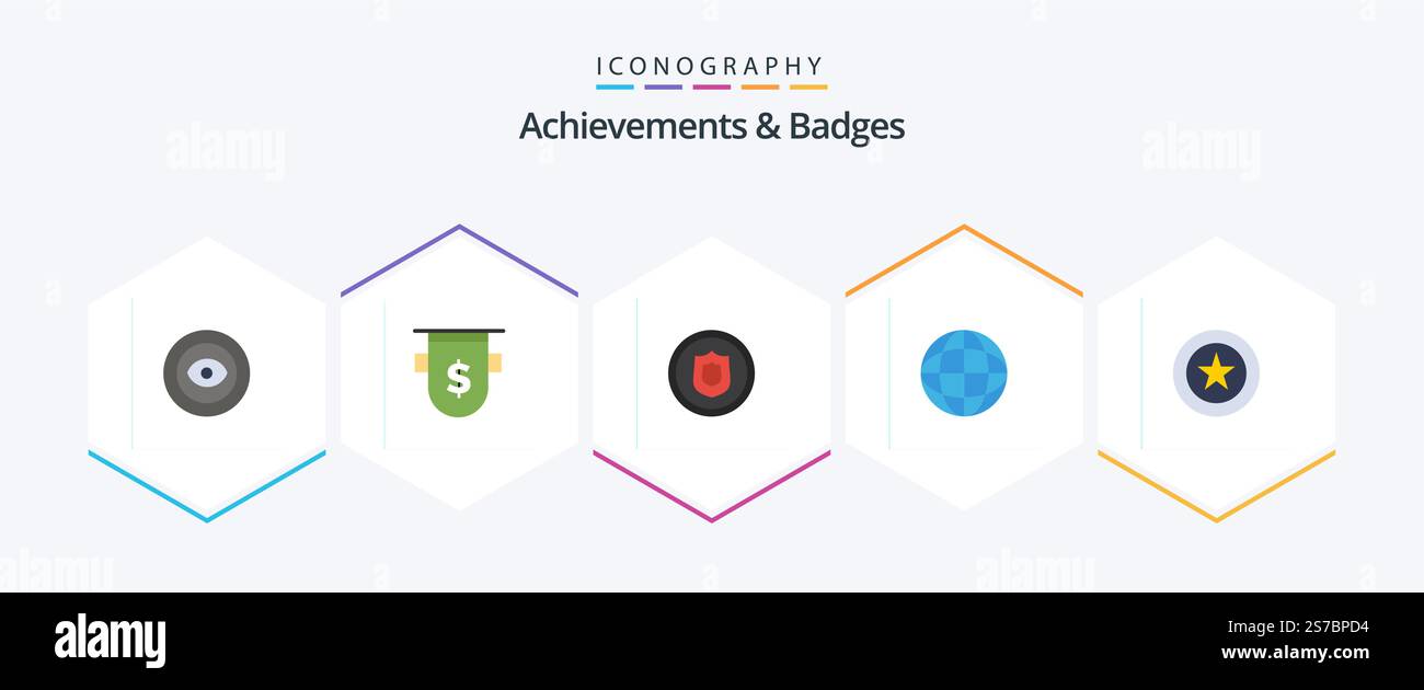 Achievements and Badges 25 Flat icon pack including achievement. earth ...