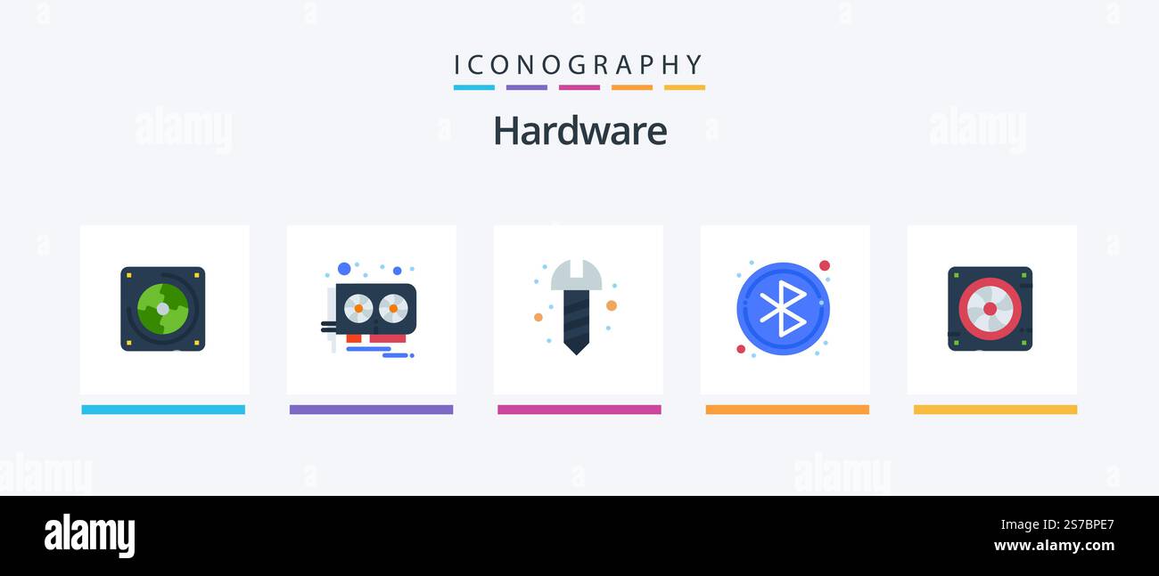 Hardware Flat 5 Icon Pack Including air. cooler. diy. computer. circle ...