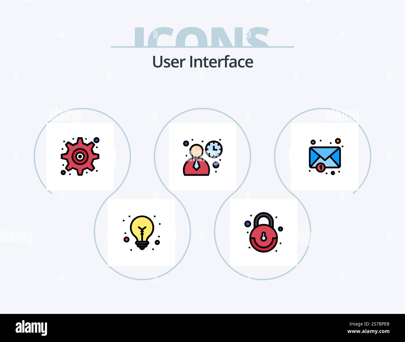 User Interface Line Filled Icon Pack 5 Icon Design. . files. . star Stock Vector Image & Art - Alamy