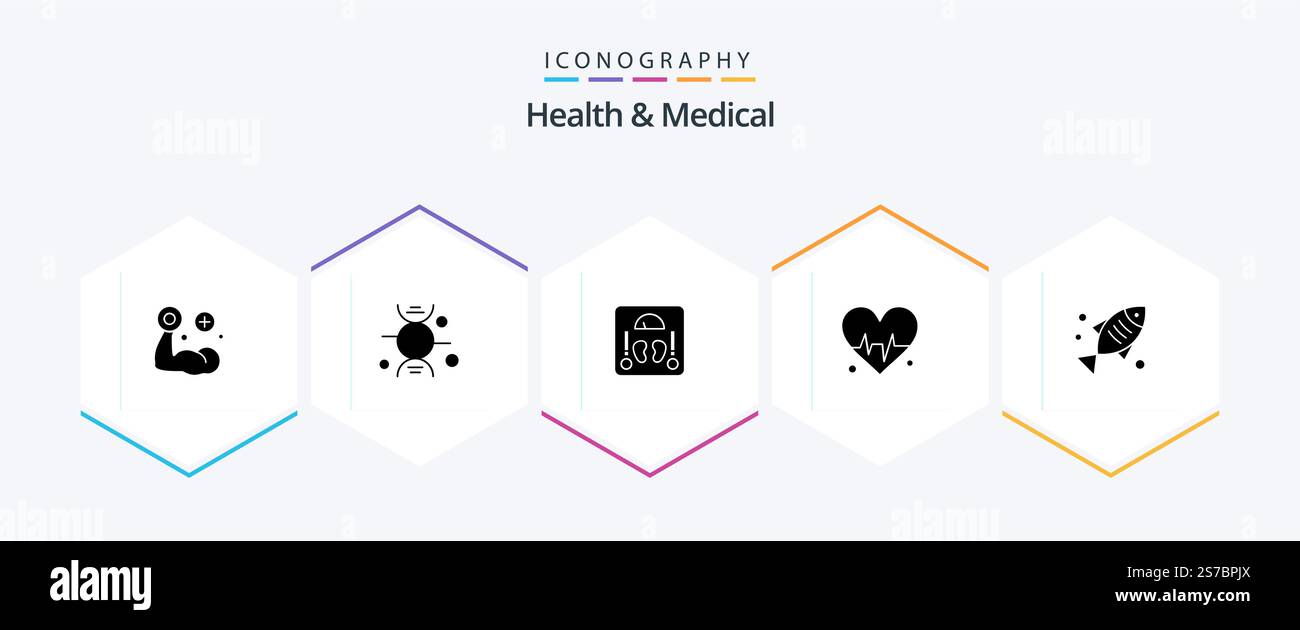 Health And Medical 25 Glyph icon pack including food. medical. health ...