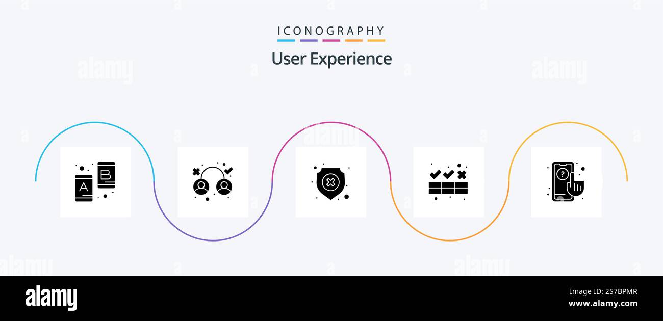 User Experience Glyph 5 Icon Pack Including files. cleaning. social ...