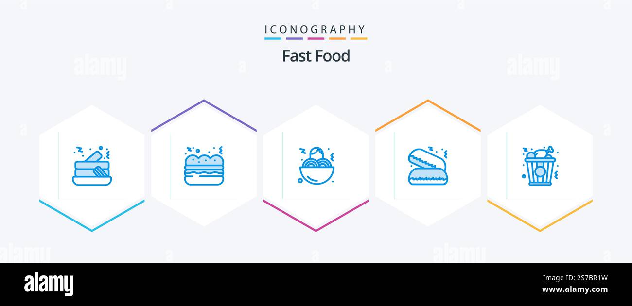 Fast Food 25 Blue icon pack including . . food%d. chicken. fast food ...