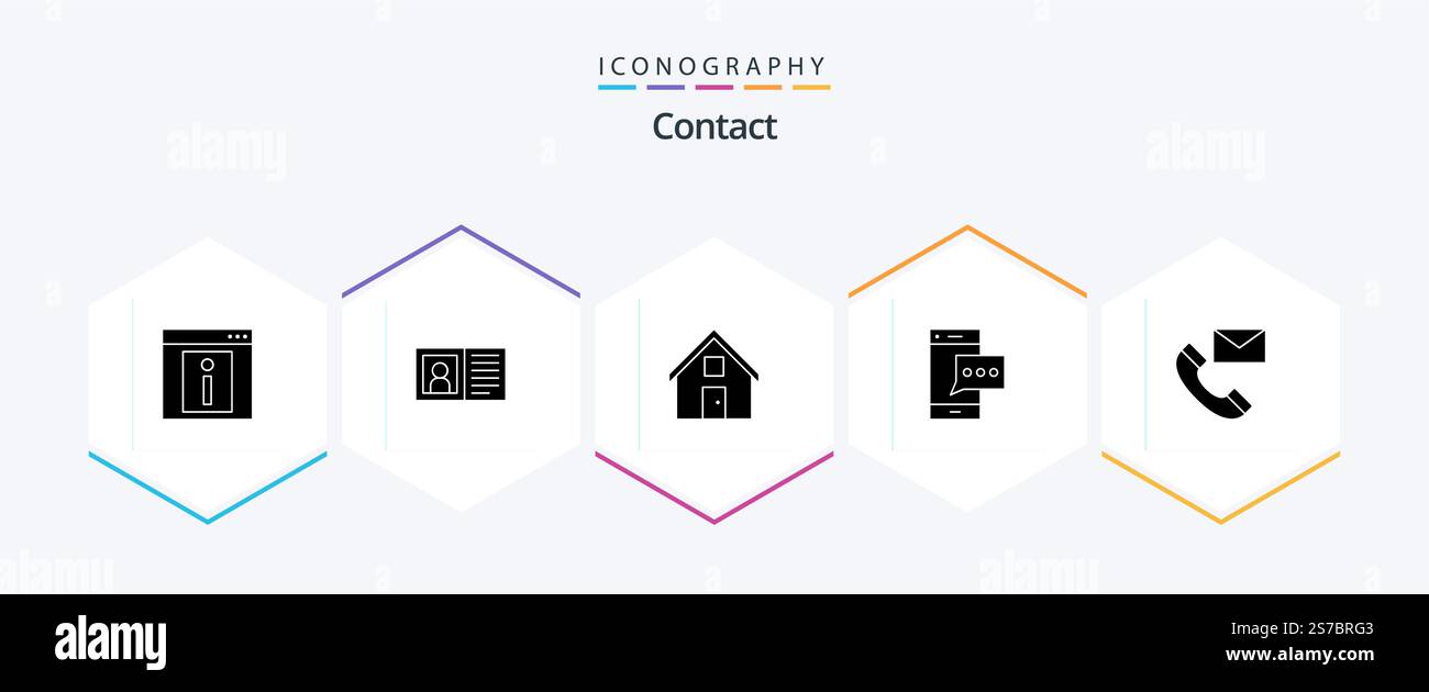 Contact 25 Glyph icon pack including mobile. contact. info. home ...