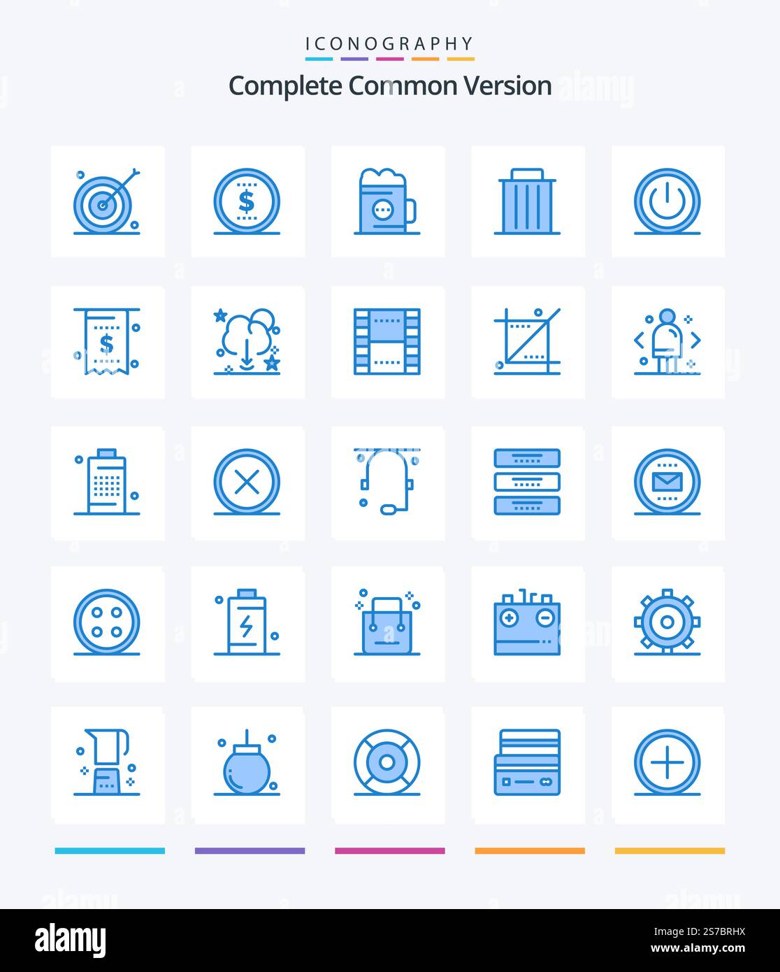 Creative Complete Common Version 25 Blue icon pack Such As trash ...