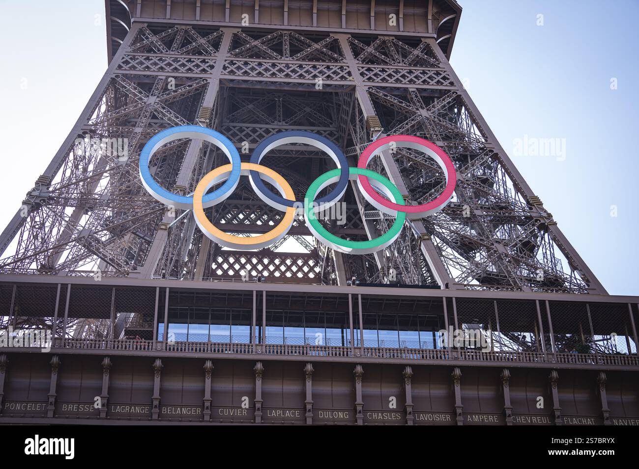 Image of the Eiffel Tower during the Paris Olympic Games with the ...