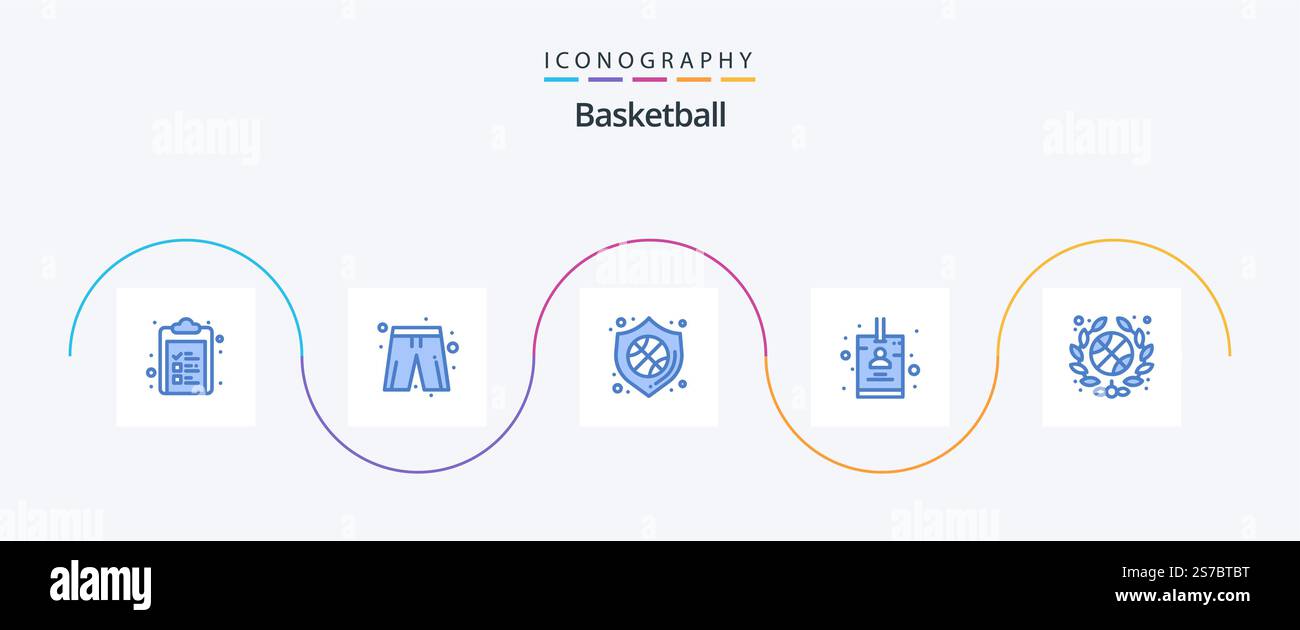Basketball Blue 5 Icon Pack Including association. team. protection. id ...